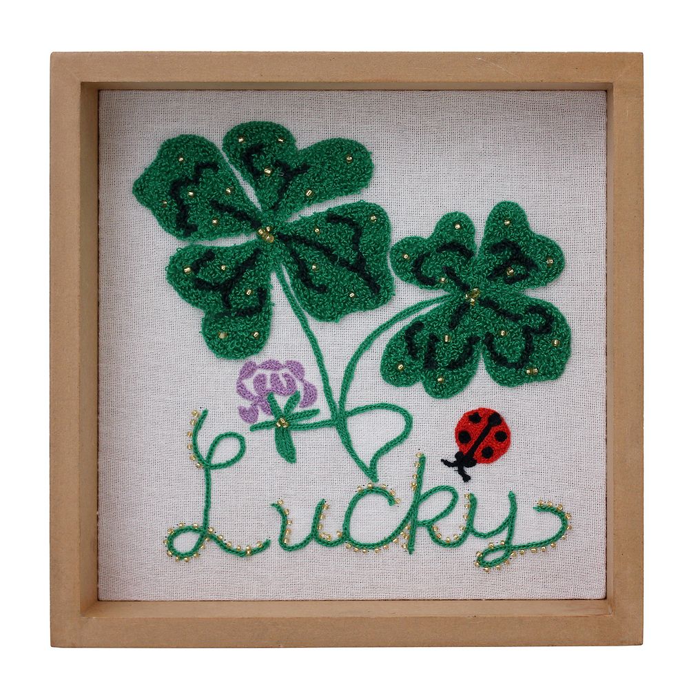 Celebrate Together™ St. Patrick's Day Embroidered Lucky Caption Box Table Decor