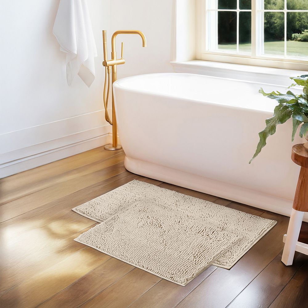 Home Collection 2-pc. Ultra Soft Chenille Bath Mat Set