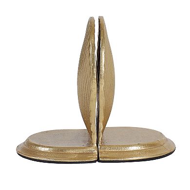 Everyday Decor Shell Design Brass Metal Bookends Table Decor