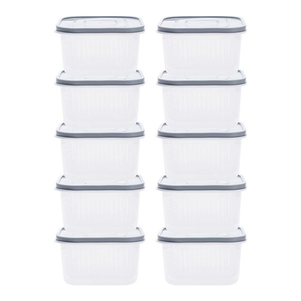10 Pack Food Storage Containers with Lids, Plastic Meal Prep Food ...