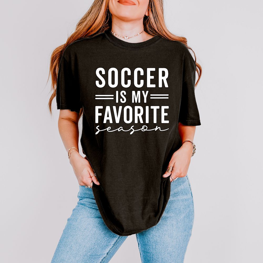 Simply Sage Market Soccer Is My Favorite Season Garment Dyed Tee