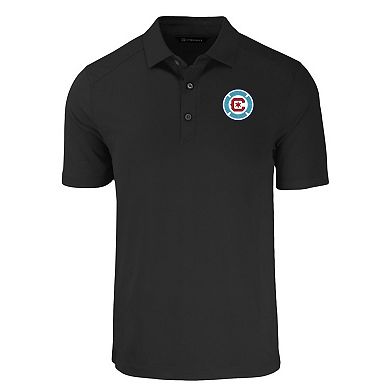 Men's Cutter & Buck Black Chicago Fire Forge Eco Stretch Recycled Polo