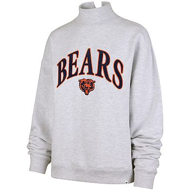 Women's '47 Heather Gray Chicago Bears Vantage Mock Neck Pullover ...