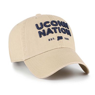 Men's '47 Khaki UConn Huskies Clean Up Adjustable Hat