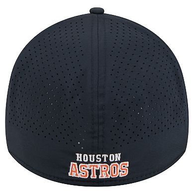 Men's New Era Navy Houston Astros 39THIRTY A-Frame Perforated Flex Hat