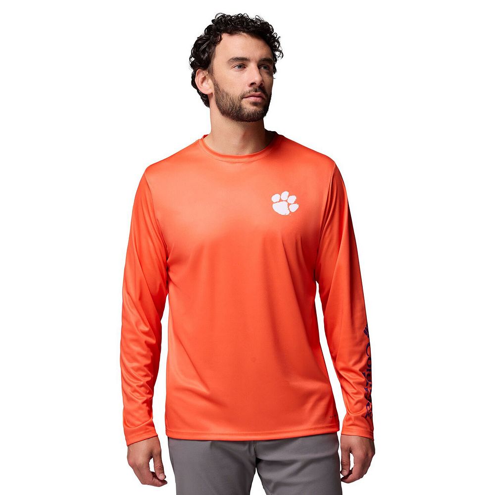 Men's Columbia Orange Clemson Tigers PHG Terminal Shot Long Sleeve T-Shirt