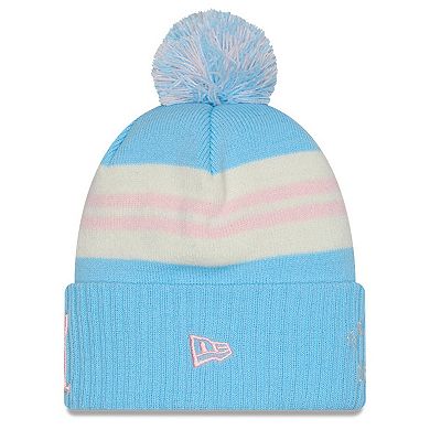 Men's New Era Light Blue Inter Miami CF 2025 Jersey Hook Cuffed Knit ...