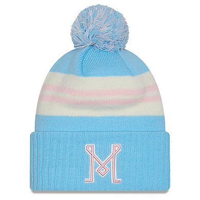 Men's New Era Light Blue Inter Miami CF 2025 Jersey Hook Cuffed Knit ...