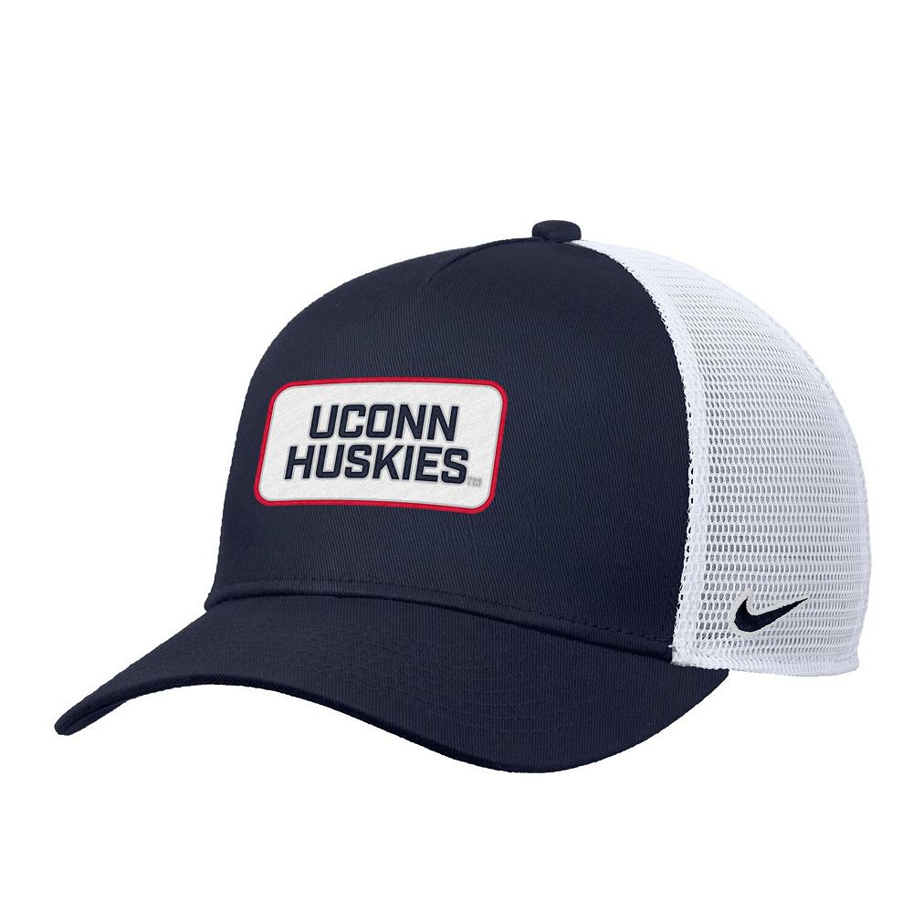 Men's Nike Navy UConn Huskies 2025 On-Field Rise Trucker Performance Adjustable Hat