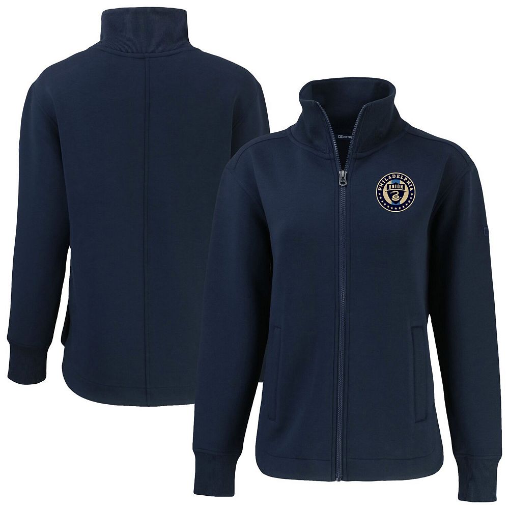 Women's Cutter & Buck Navy Philadelphia Union Roam Eco Full-Zip ...