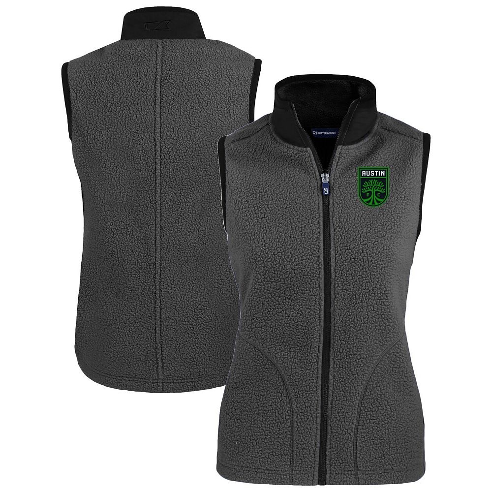 Women's Cutter & Buck Gray Austin FC Cascade Eco Fleece Vest