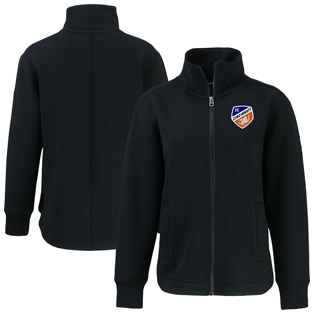 Women's Cutter & Buck Black FC Cincinnati Roam Eco Full-Zip Recycled Jacket