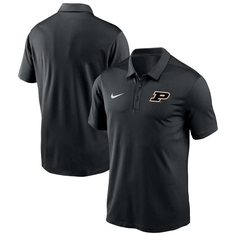 Men's Nike Black Purdue Boilermakers Victory Solid Performance Polo