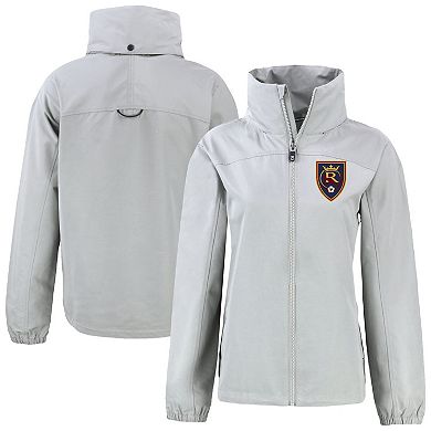 Women's Cutter & Buck Gray Real Salt Lake Charter Eco Recycled Full-Zip ...