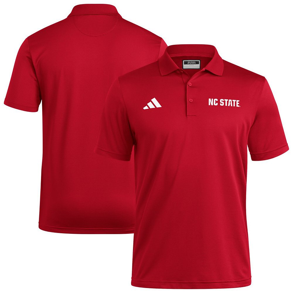 Men's adidas Red NC State Wolfpack Ultimate 365 Ottoman Polo Shirt