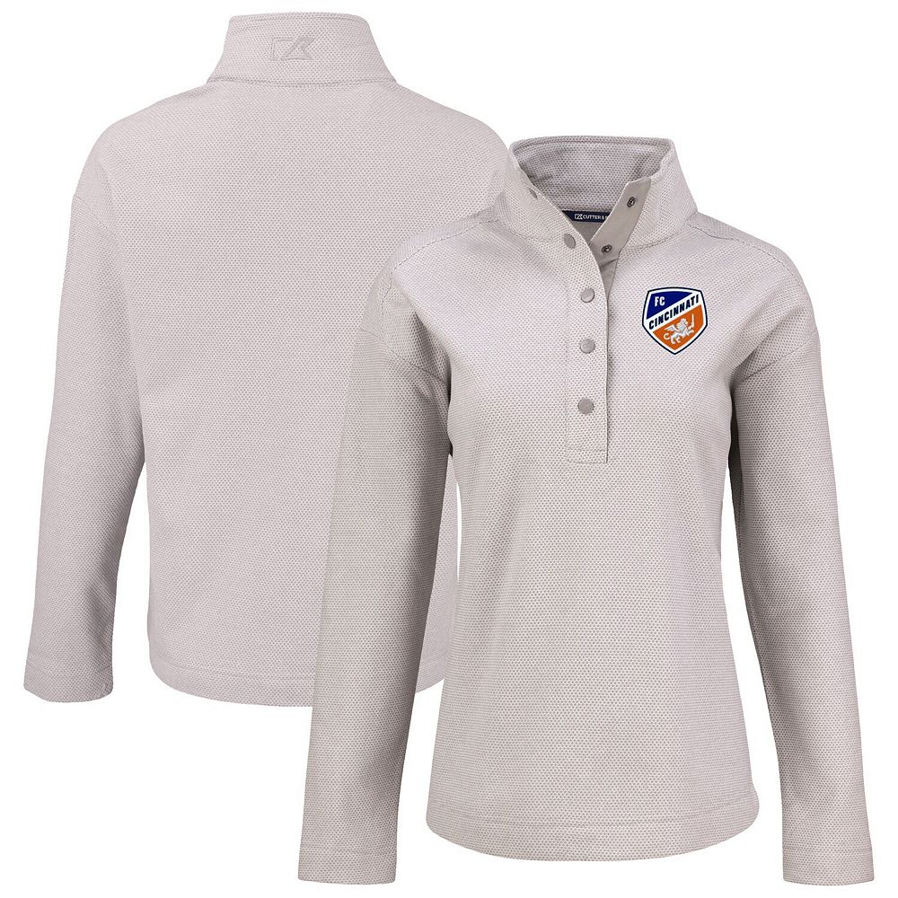 Women's Cutter & Buck Gray FC Cincinnati Hunts Point Eco Textured ...