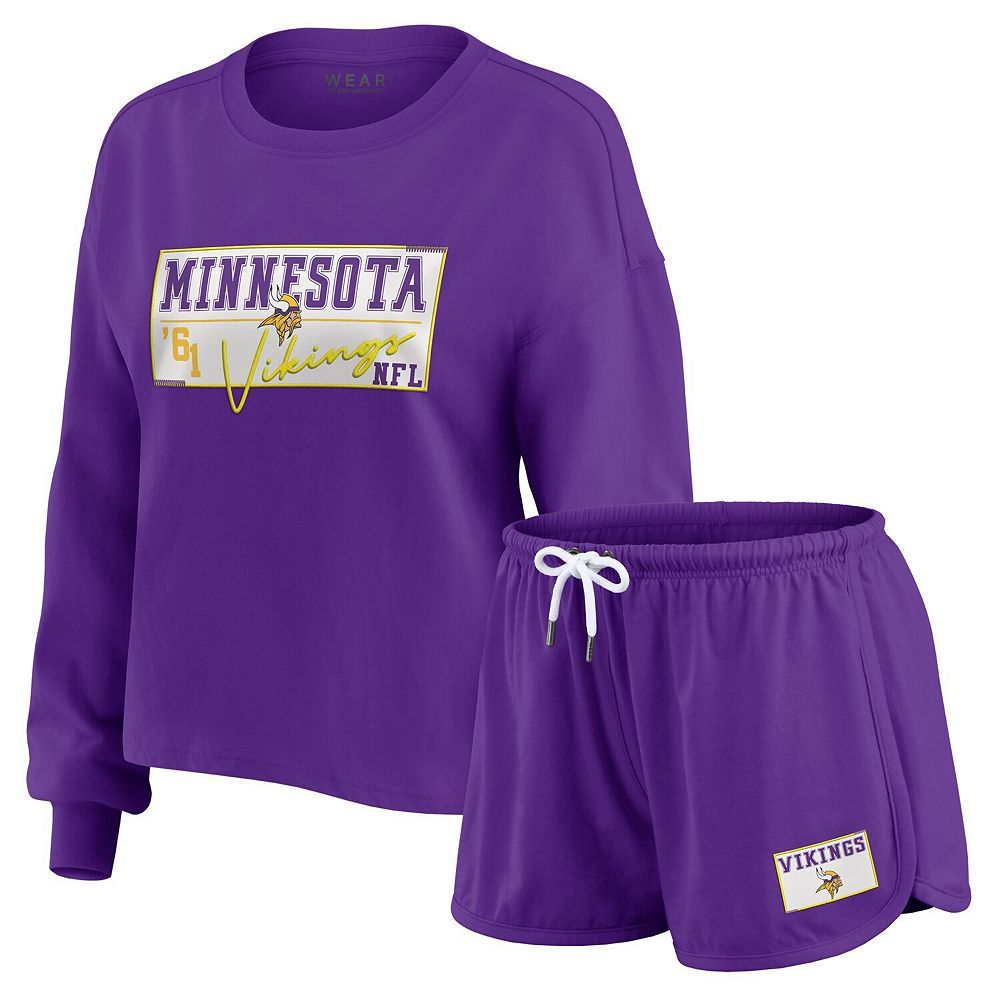 Women's WEAR by Erin Andrews Purple Minnesota Vikings Heavy Rugby ...