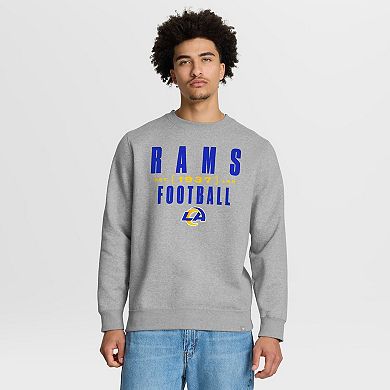 Men's Fanatics Heather Gray Los Angeles Rams Powerful Throw Legacy ...