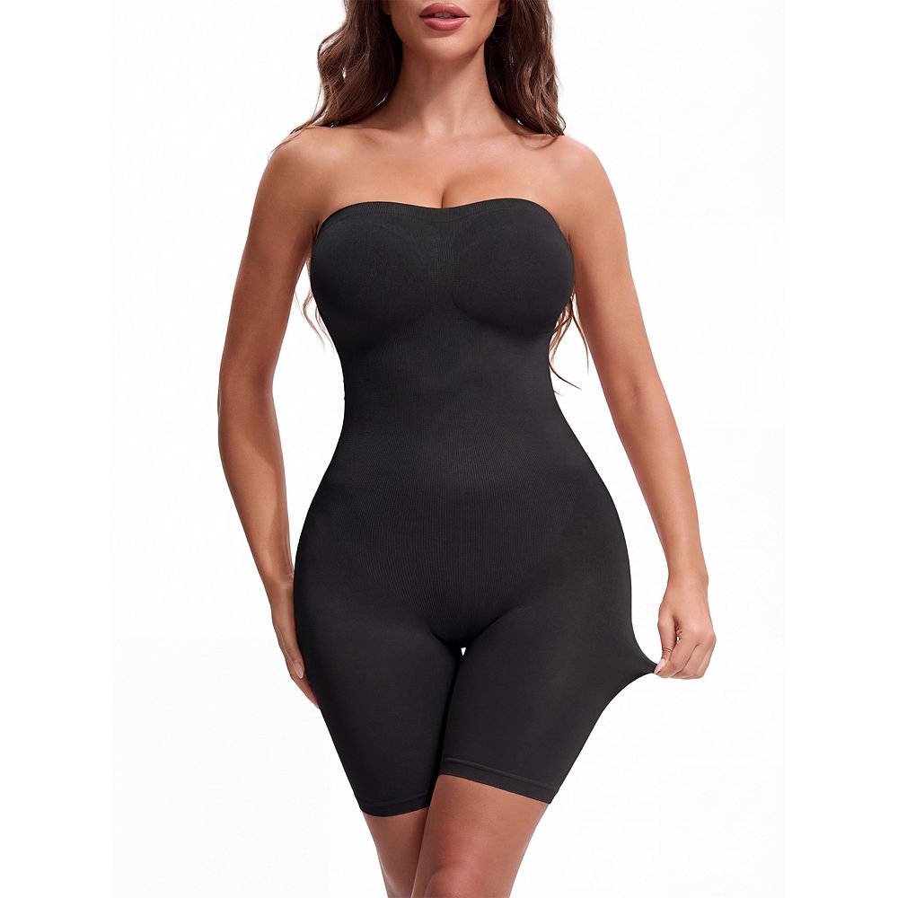 Women's Tube Top Shapewear Bodysuits Tummy Control Hip Lifter Body ...