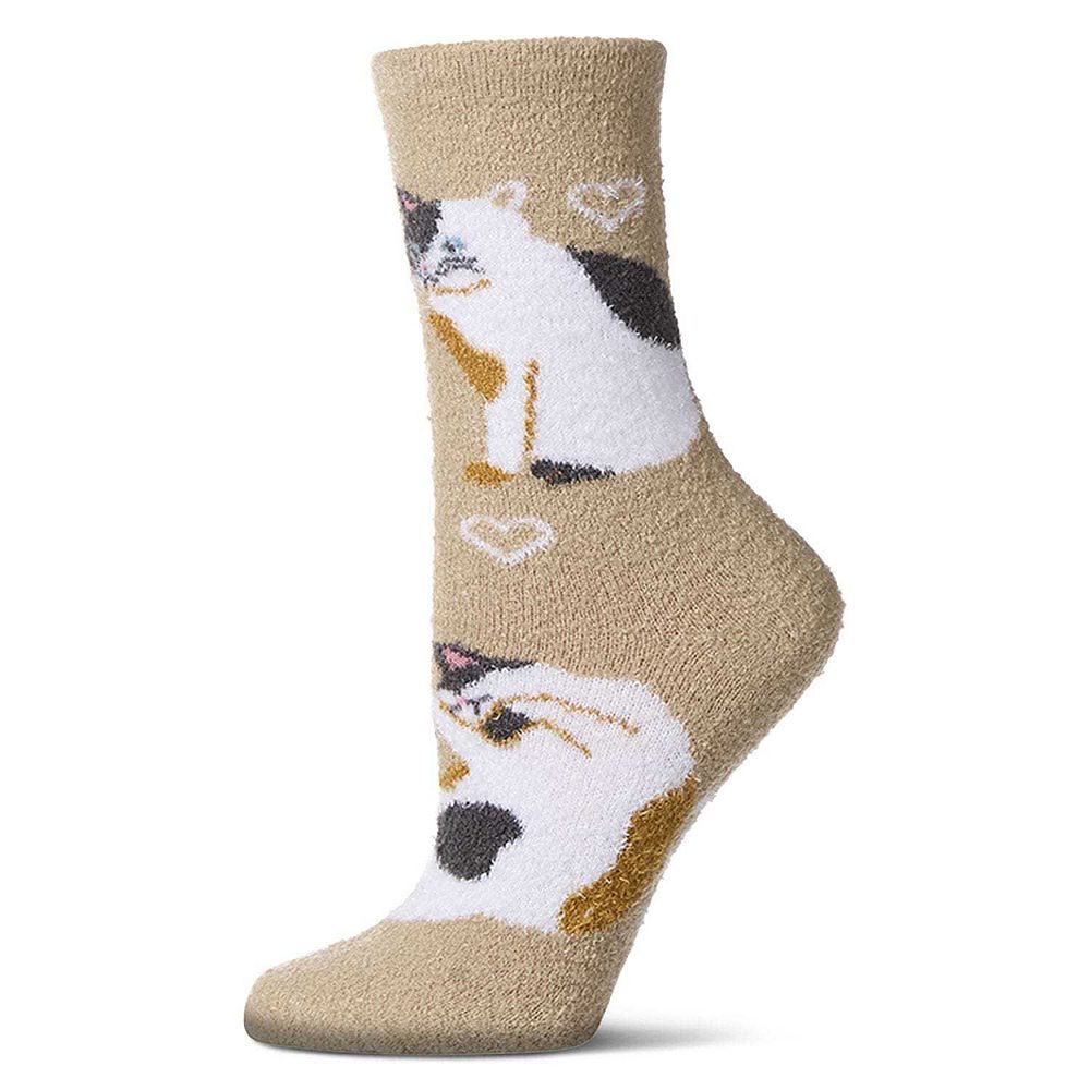 Women's Cat Themed SuperSoft Cozy Crew Sock