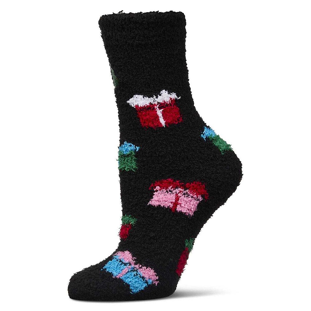 Women's Tree & Presents Mistle Toes Cozy Crew Socks