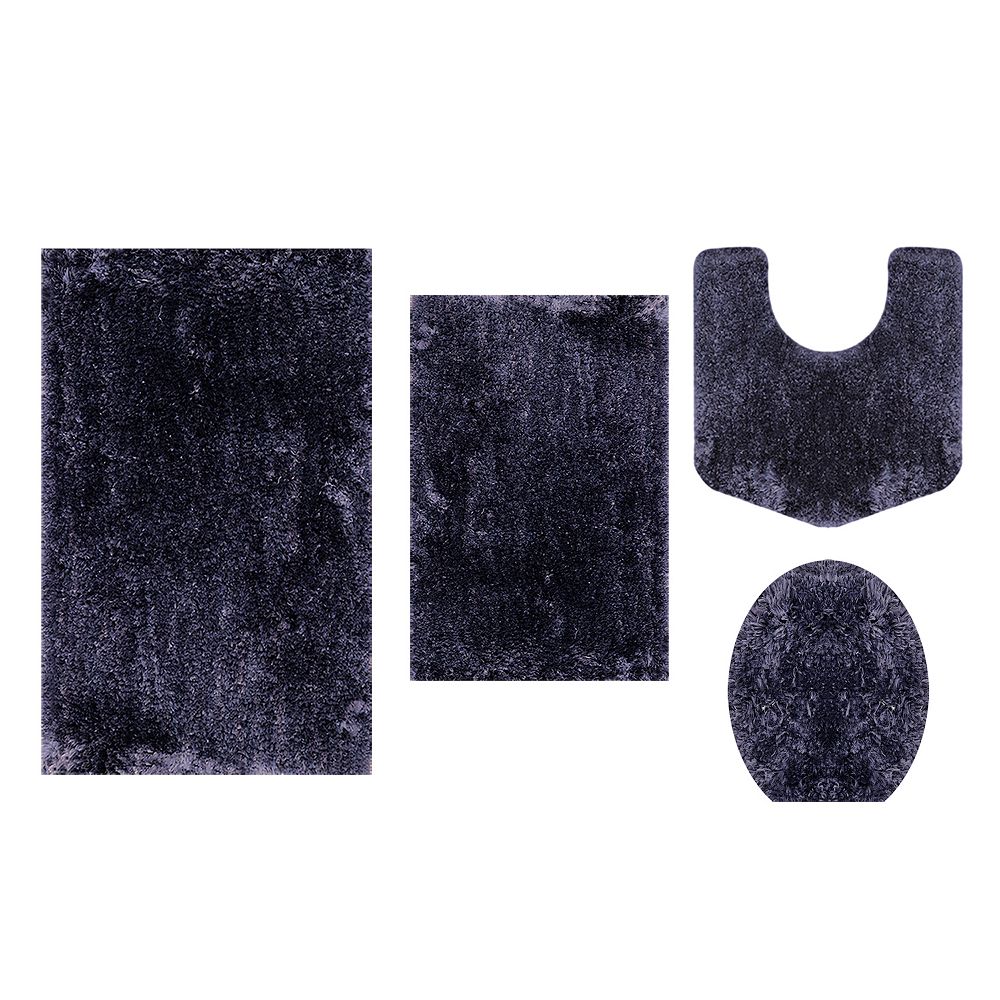 Elegance Bathroom Rugs Sets Plush Bath Mat Set Quick-Dry with TPR ...