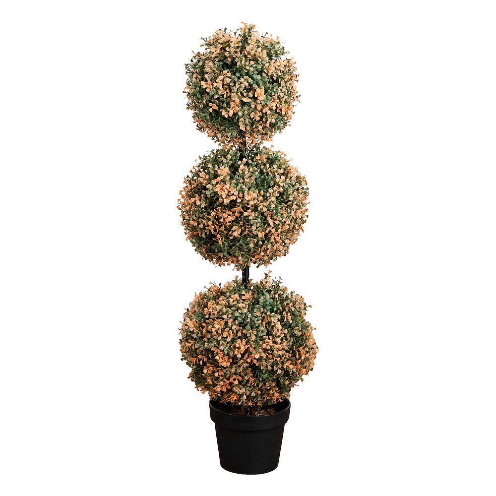 Nearly Natural 3-ft. UV Resistant Artificial Triple Ball Boxwood ...