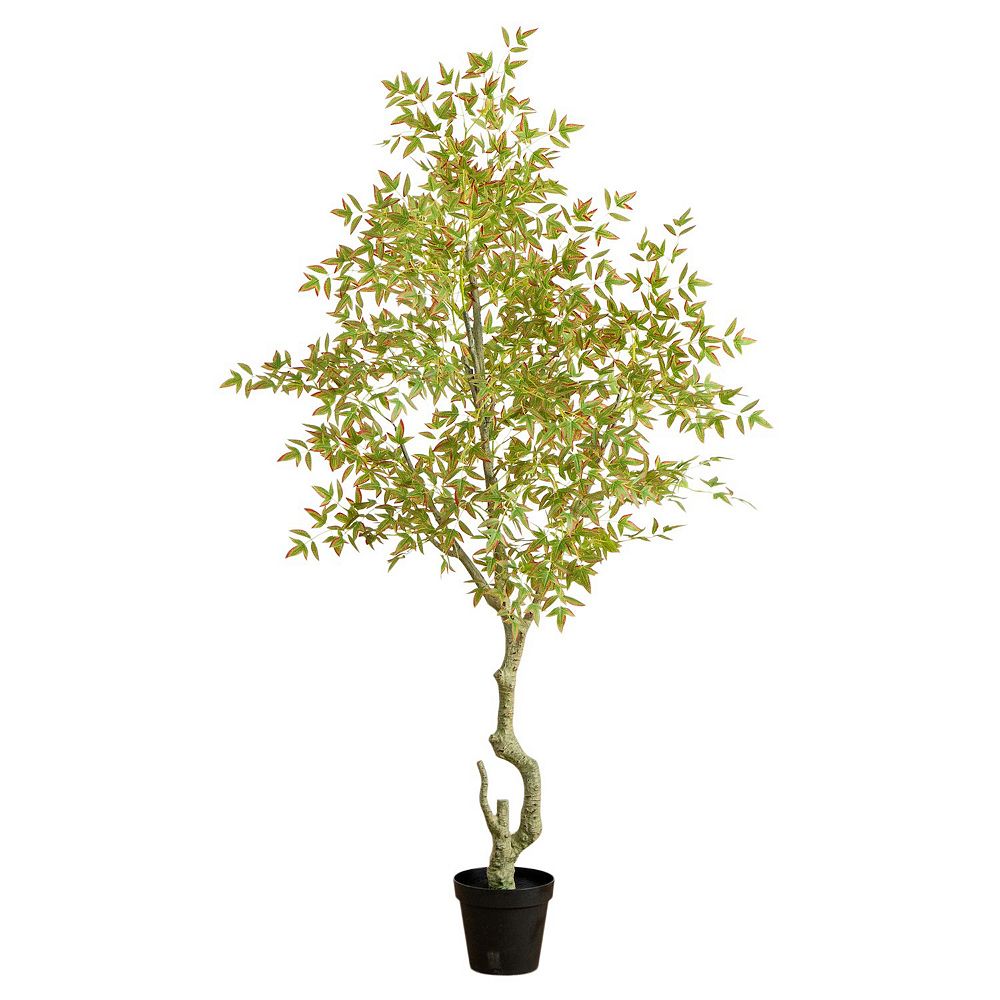nearly natural 7-ft. Artificial Autumn Nandina Tree