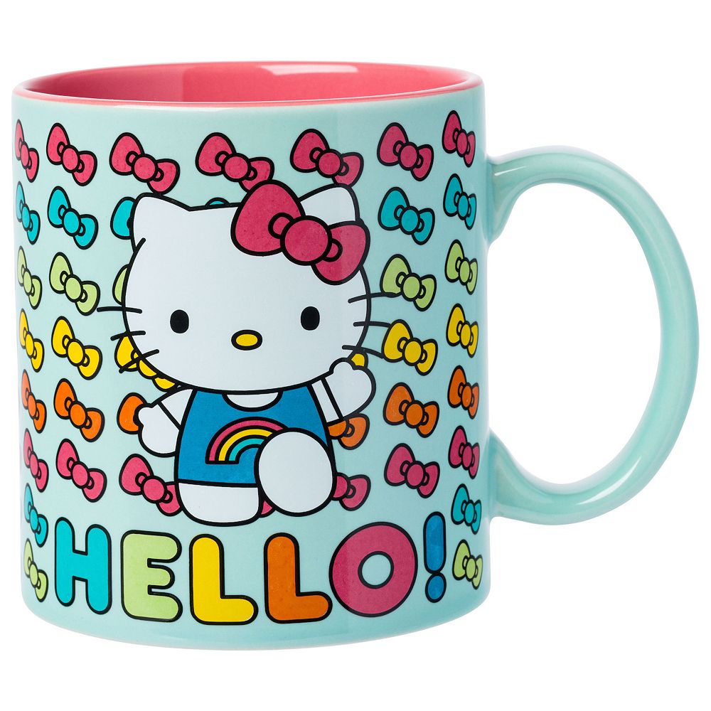 Silver Buffalo Hello Kitty Hello Rainbows 20-oz. Ceramic Mug