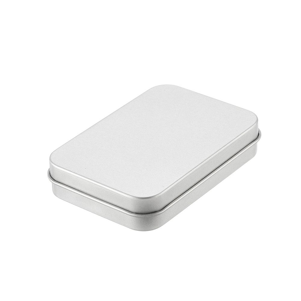 Metal Tin Box Containers, 3.43"x2.36"x0.71" Portable Rectangular Empty ...