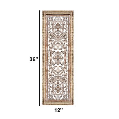 Rectangular Mango Wood Wall Panel Hand Crafted With Intricate Carving ...