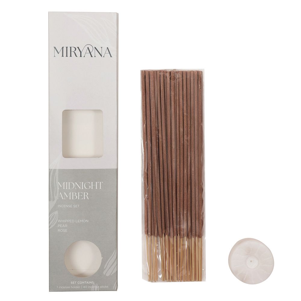 Miryana Midnight Amber Incense Set
