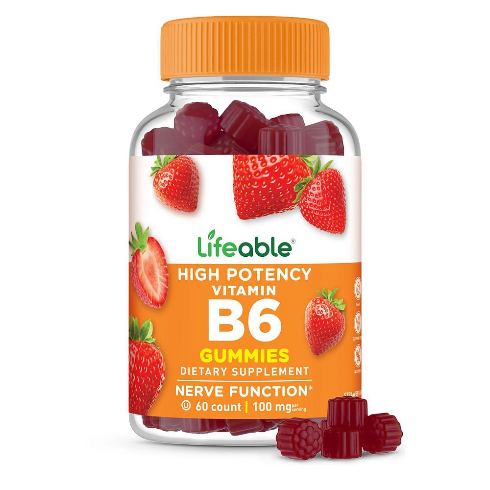 Lifeable® Vitamin B6 100 mg Gummies - Nerve Function And Metabolism ...