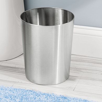 iDesign 4-pc. Small Round Stainless Steel Bathroom Wastebasket Set