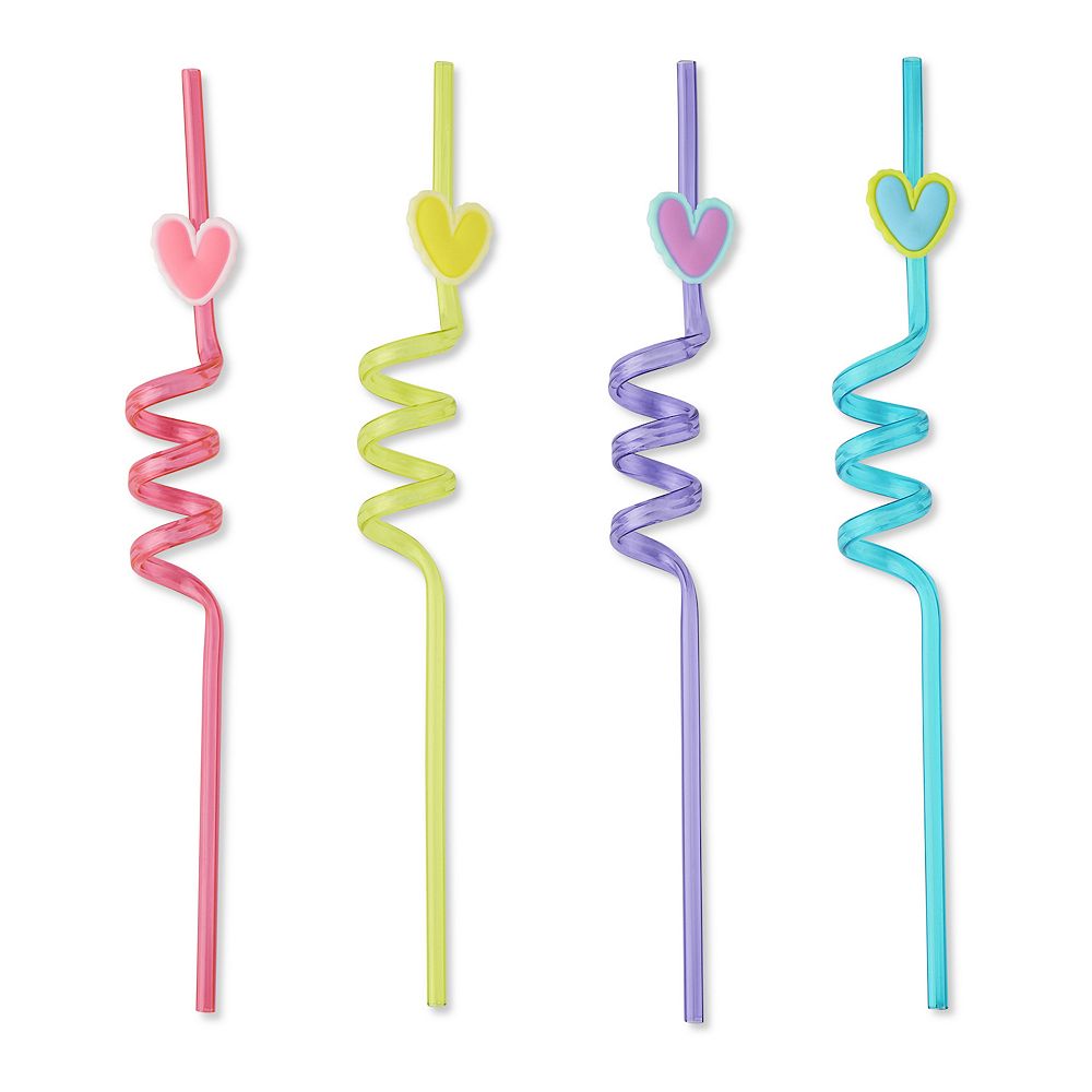 Manna Heart Swirly Straws 4-pk.