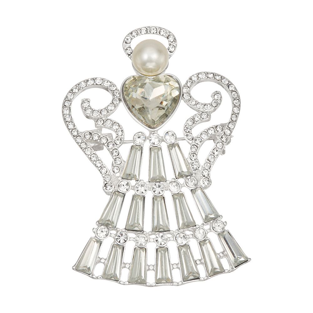 Napier Silver Tone Angel Pin