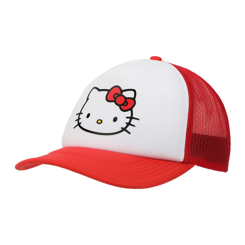 Women's Hello Kitty Character Face Trucker Hat