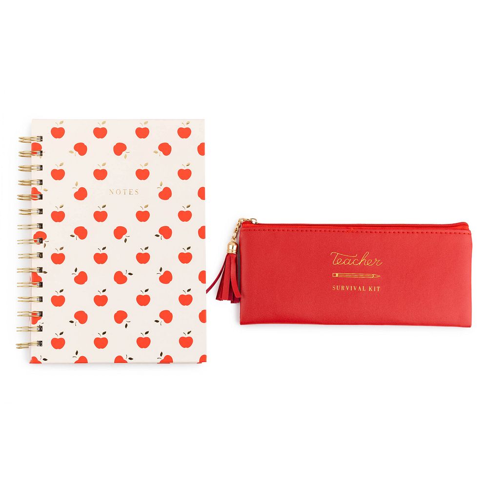 Scribble & Scribe Spiral Notebook Pencil Case Set