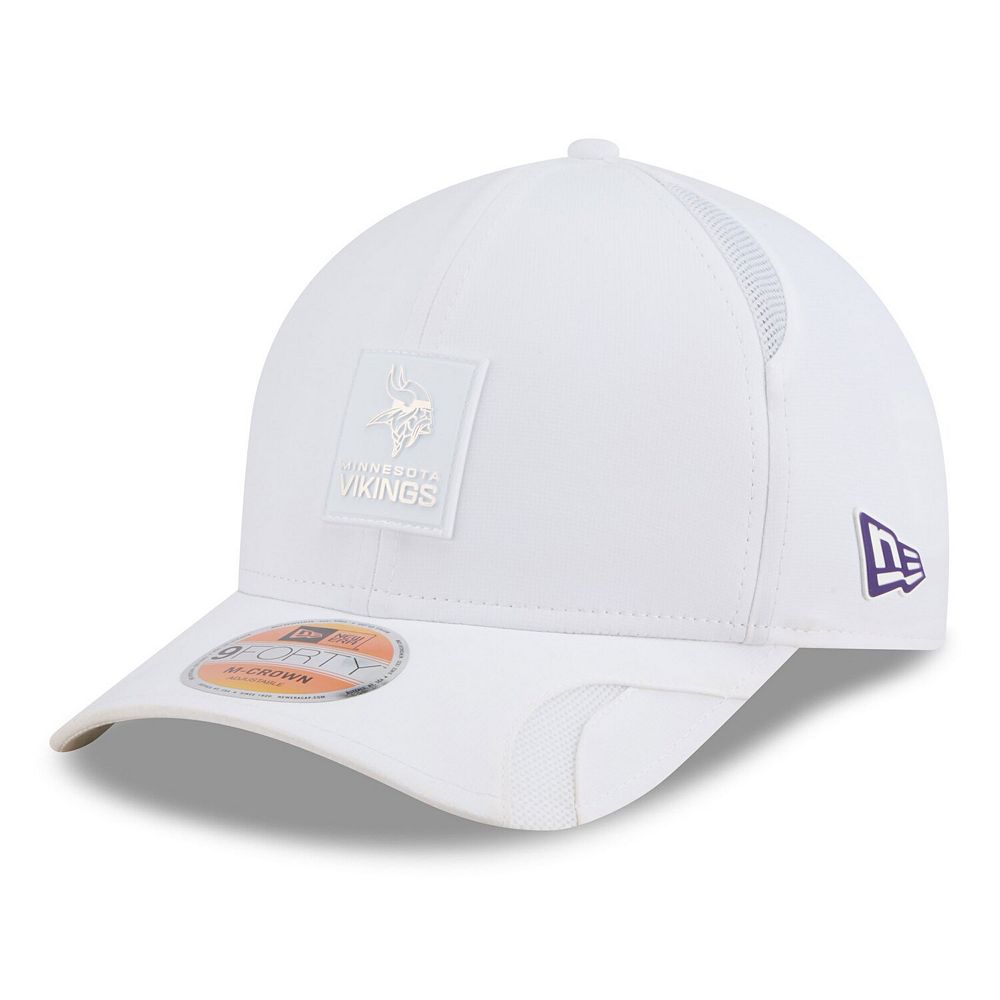 Men's New Era White Minnesota Vikings 2025 Sideline M-Crown 9FORTY ...