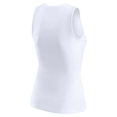 Women's WEAR by Erin Andrews White Houston Texans Ribbed Graphic Tank Top