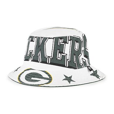 Women's '47 White Green Bay Packers Energize Bucket Hat