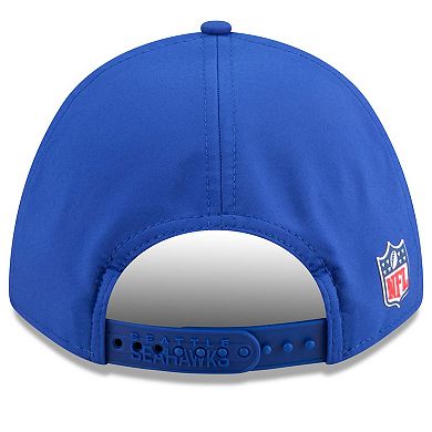 Men's New Era Royal Seattle Seahawks 2025 Sideline Throwback M-Crown 9FORTY Adjustable Hat