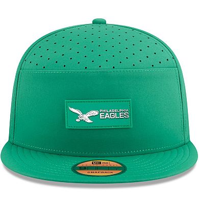 Men's New Era Kelly Green Philadelphia Eagles 2025 Sideline Throwback Split Panel 9FIFTY ...
