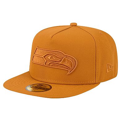 Men's New Era Brown Seattle Seahawks Color Pack A-Frame 59FIFTY Fitted Hat