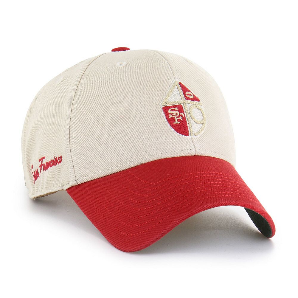 Men's '47 Cream/Scarlet San Francisco 49ers Fairfield MVP Throwback ...