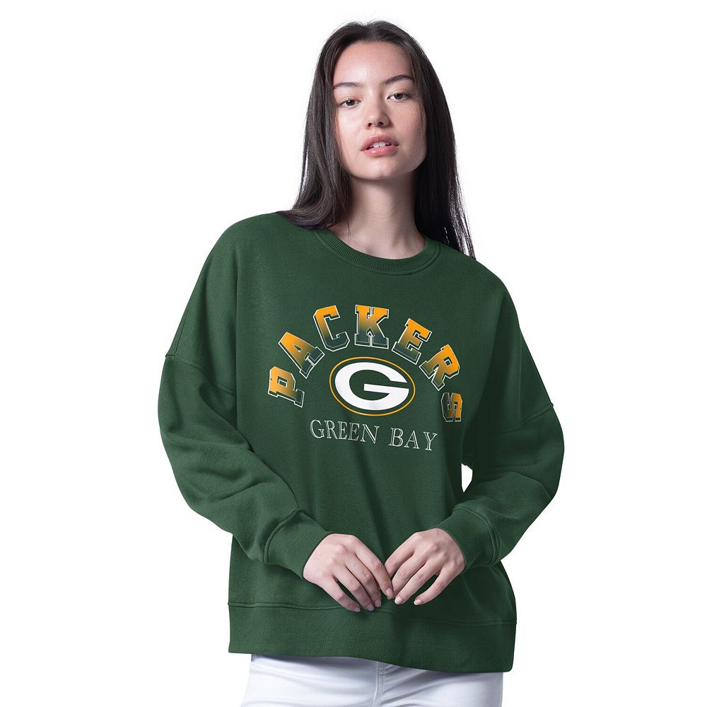 Women's G-III 4Her by Carl Banks Green Green Bay Packers Oversized Feud ...