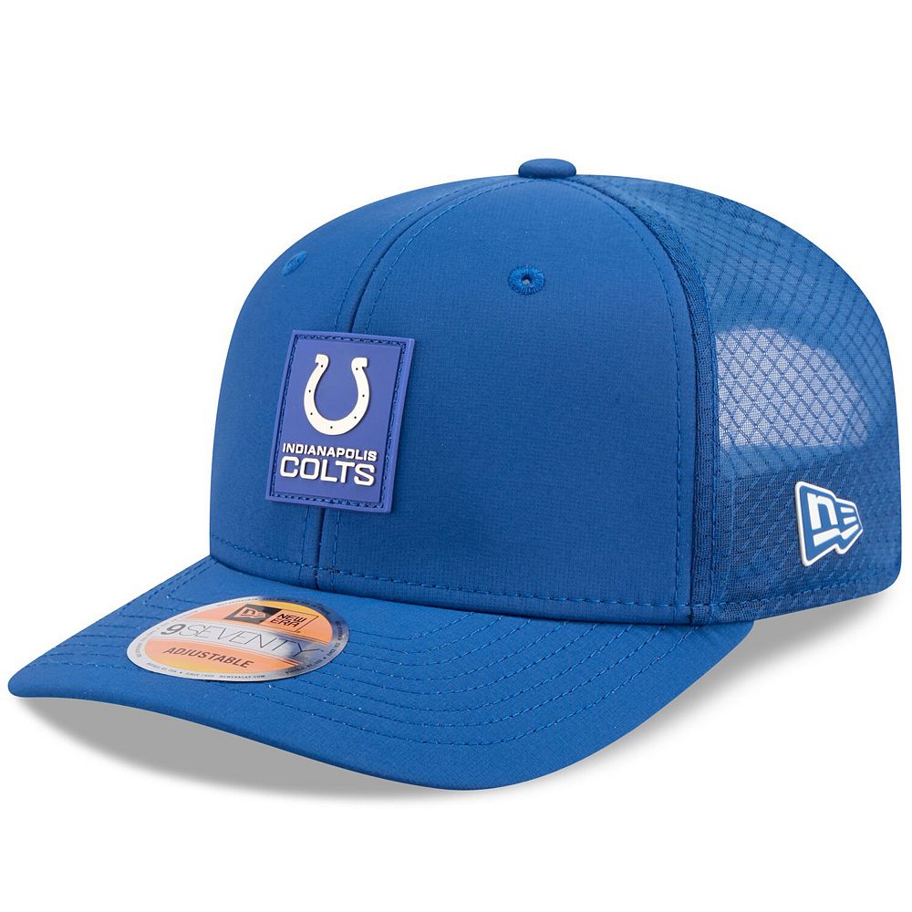 Men's New Era Royal Indianapolis Colts 2025 Sideline 9SEVENTY Trucker ...