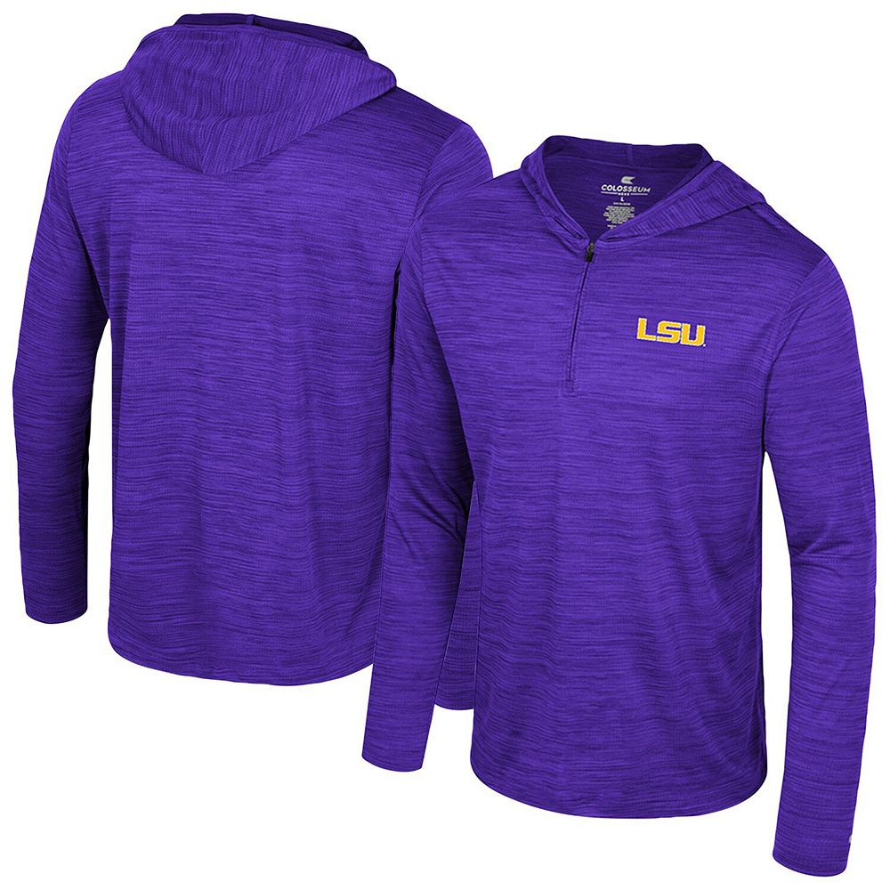 Men's Colosseum Purple LSU Tigers Always Sunny Lightweight Quarter-Zip ...