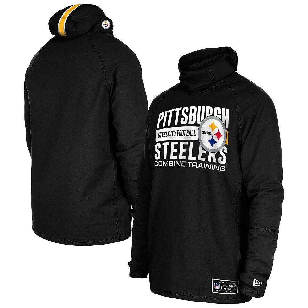Men's New Era Black Pittsburgh Steelers Functional Fandom Balaclava ...