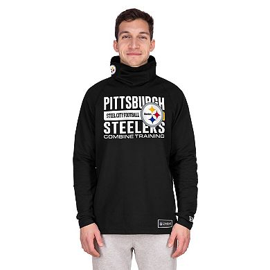 Men's New Era Black Pittsburgh Steelers Functional Fandom Balaclava ...
